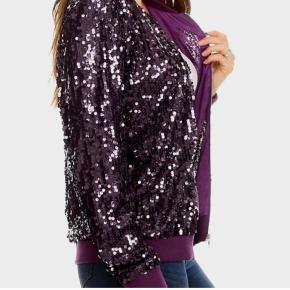 Addressing Woman | Jackets & Coats | Adressing Woman Purple Sequins ...